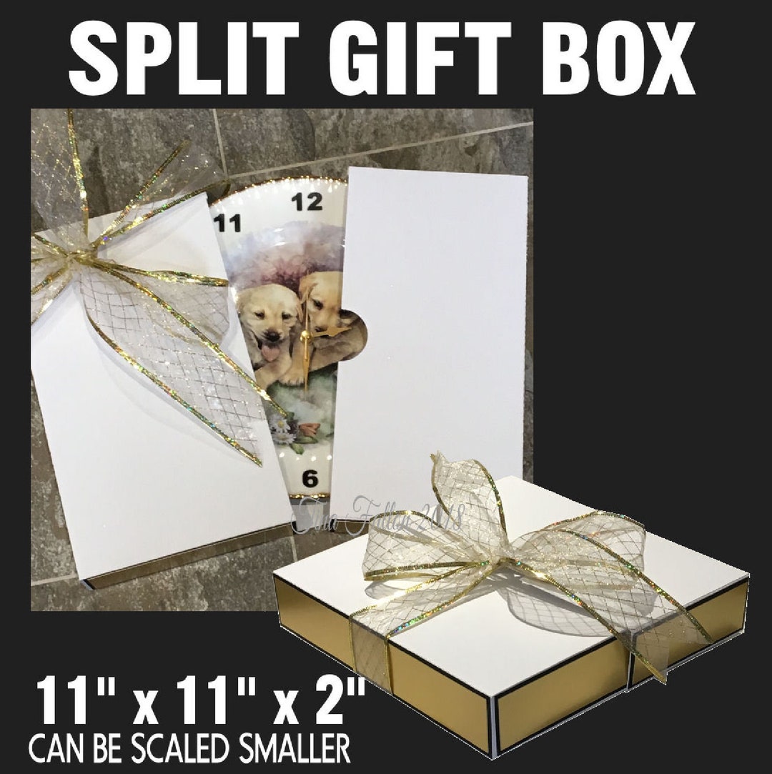 Large Split Apart Gift Box 11 X 11 X 2 Inches, Ideal for Plates ...