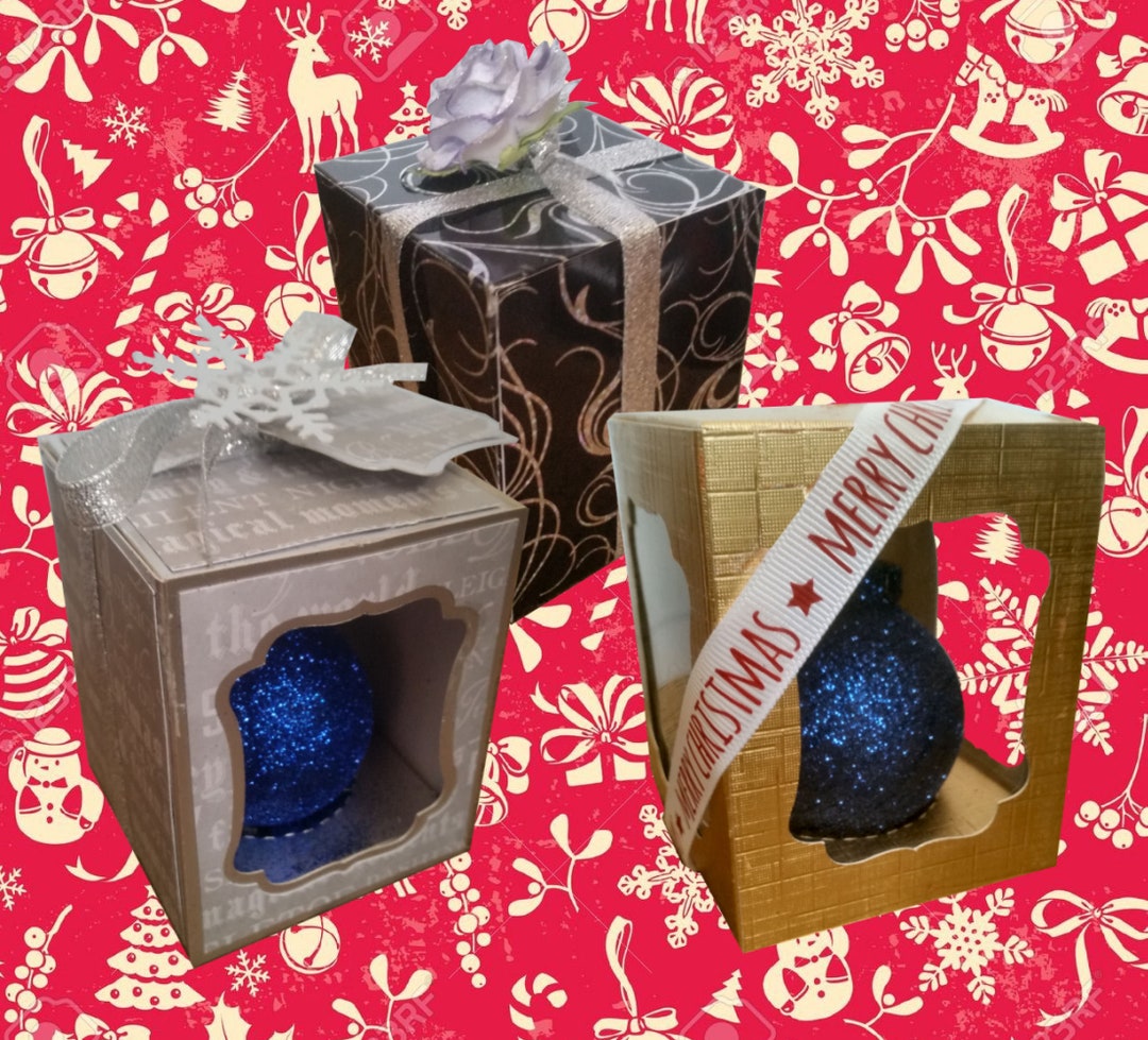 Christmas Bauble Ornament Box - Multi Design Choice See Details - Etsy UK