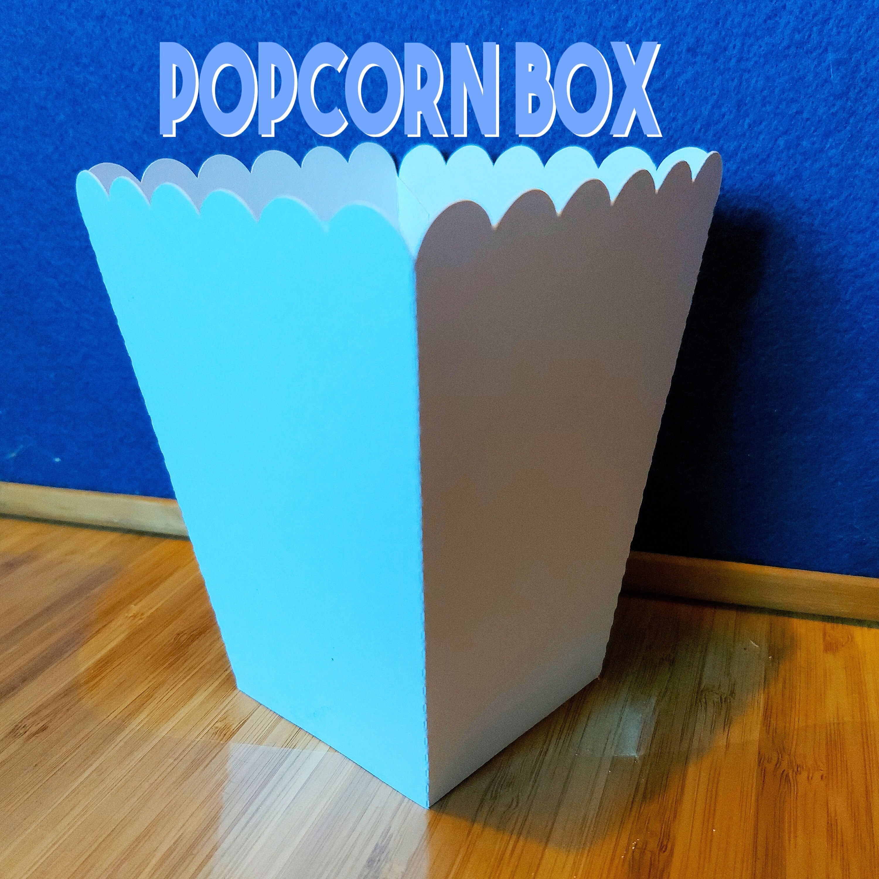 Blue Popcorn Container