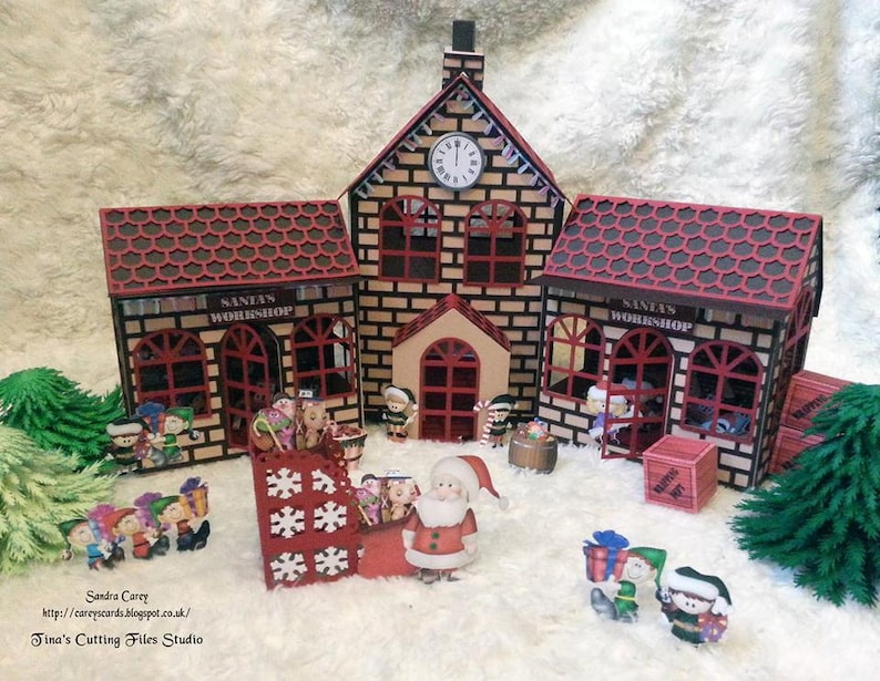 Santa's Workshop 3d Model 2 Storey Main Building and - Etsy