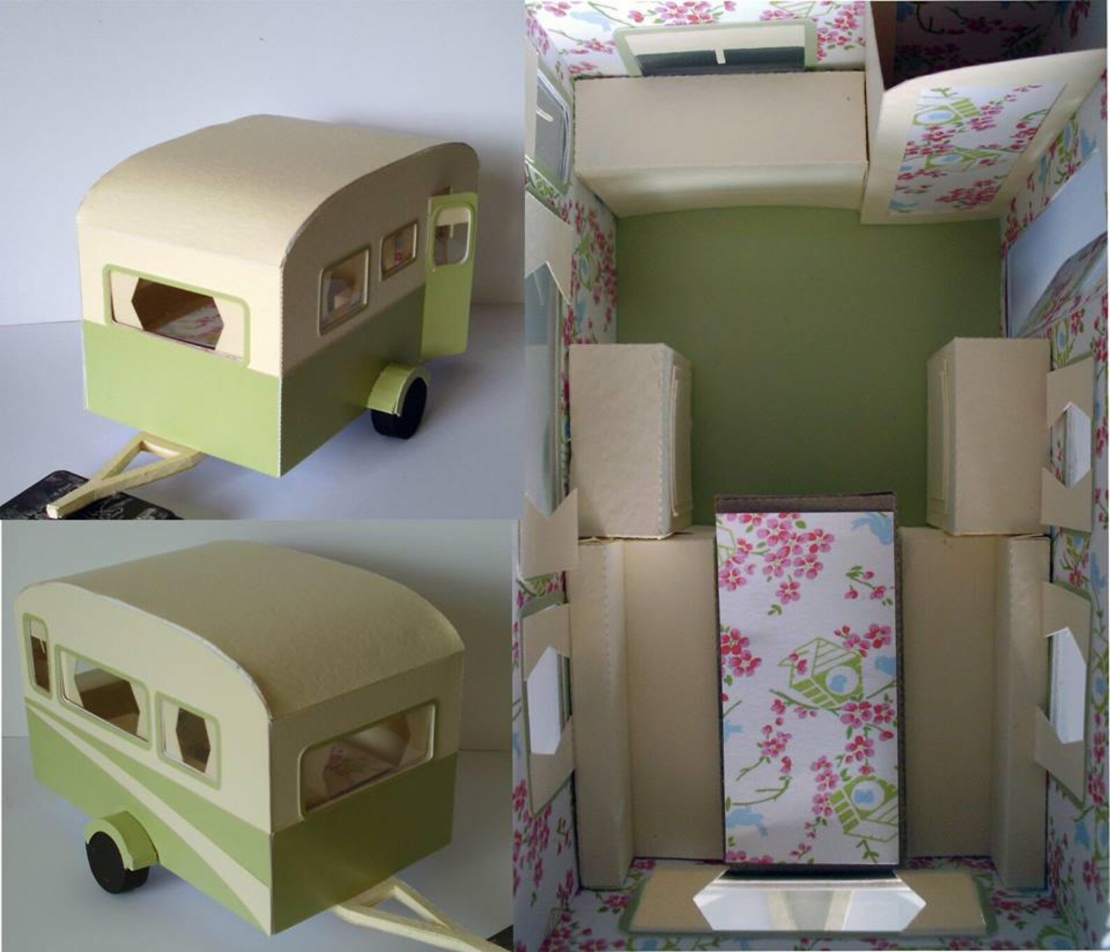 Retro Caravan Camper Model With Internal Furnishings and Gift Box Asst ...