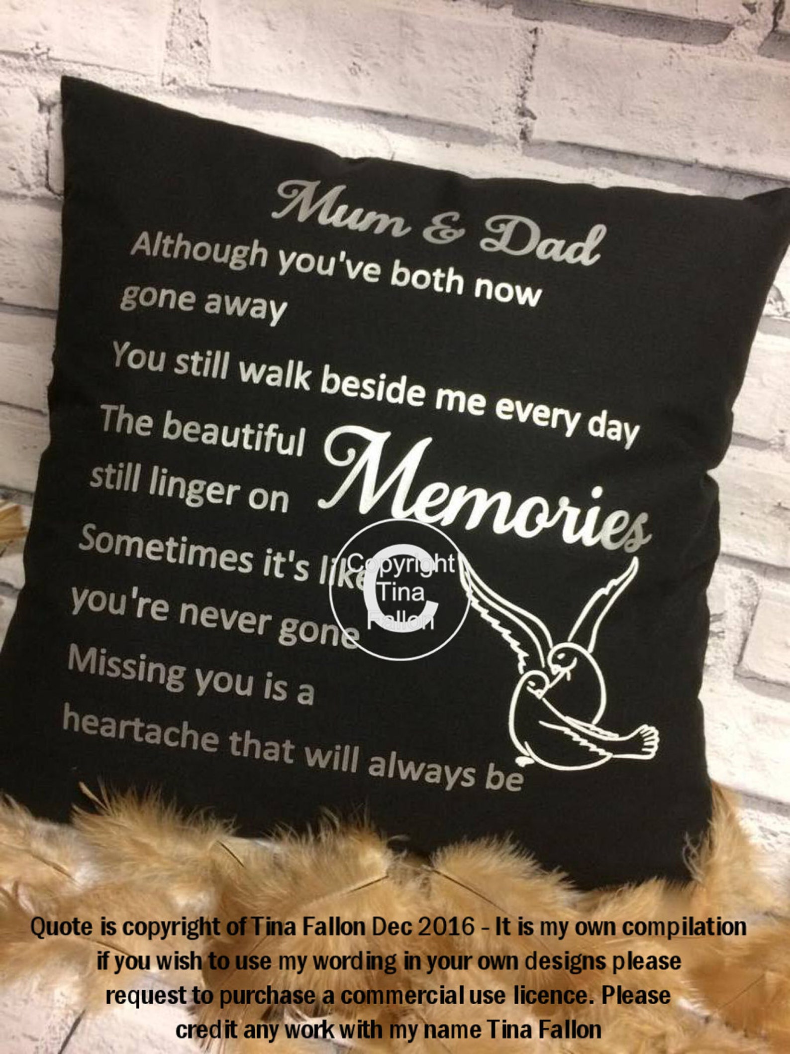 Mum Dad Parents Rememberance Quote for Use All Year Round - Cutting ...