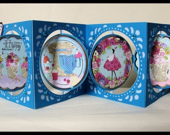 Accordian Oval Card Cutting file SVG format