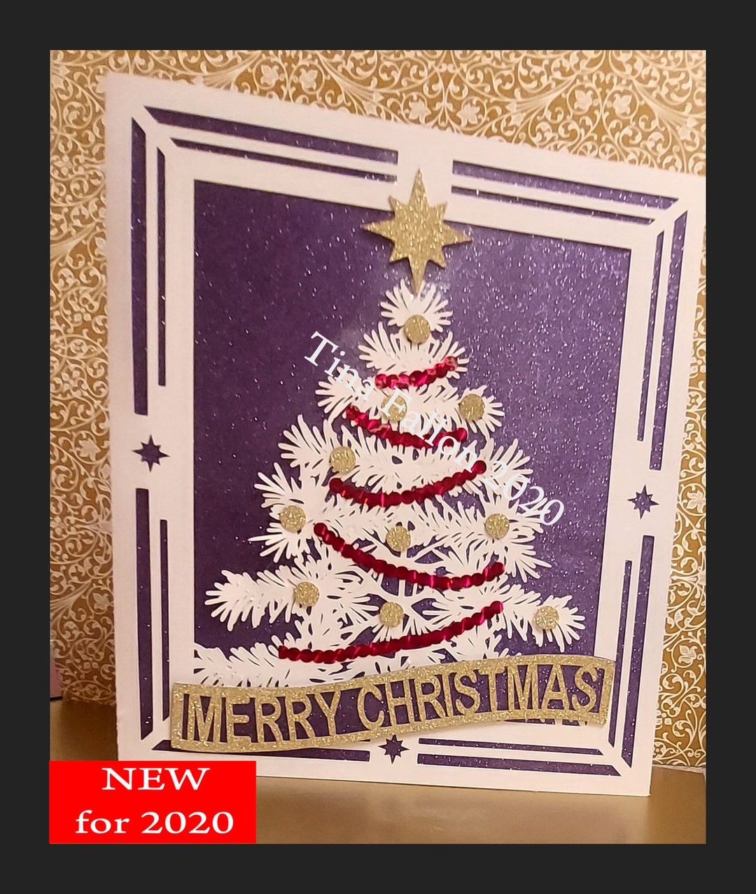 Luxury Christmas Tree Card - Digital Cutting File Download - Etsy UK