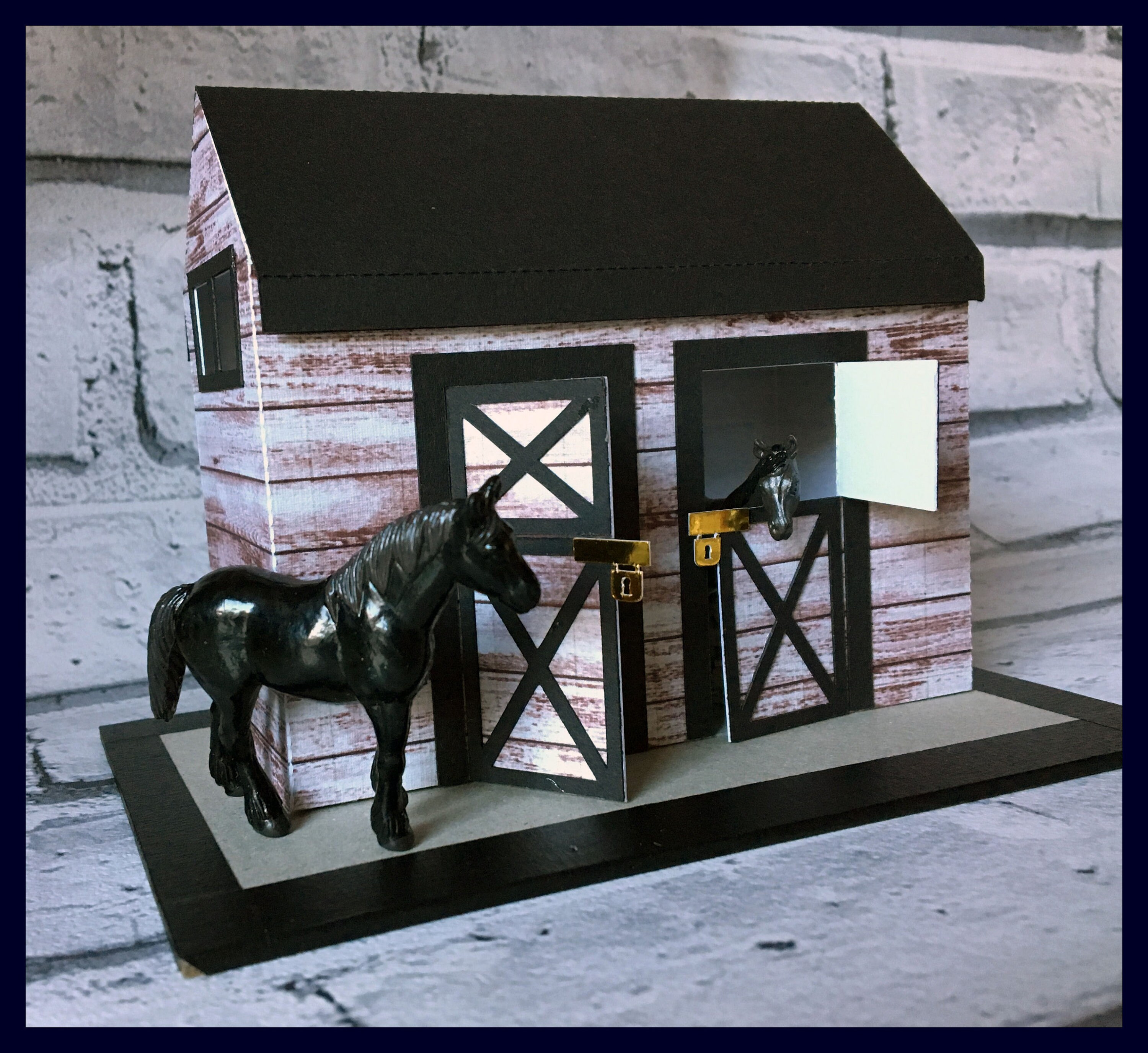 2 Horse Stables digital download cutting file in studio svg | Etsy