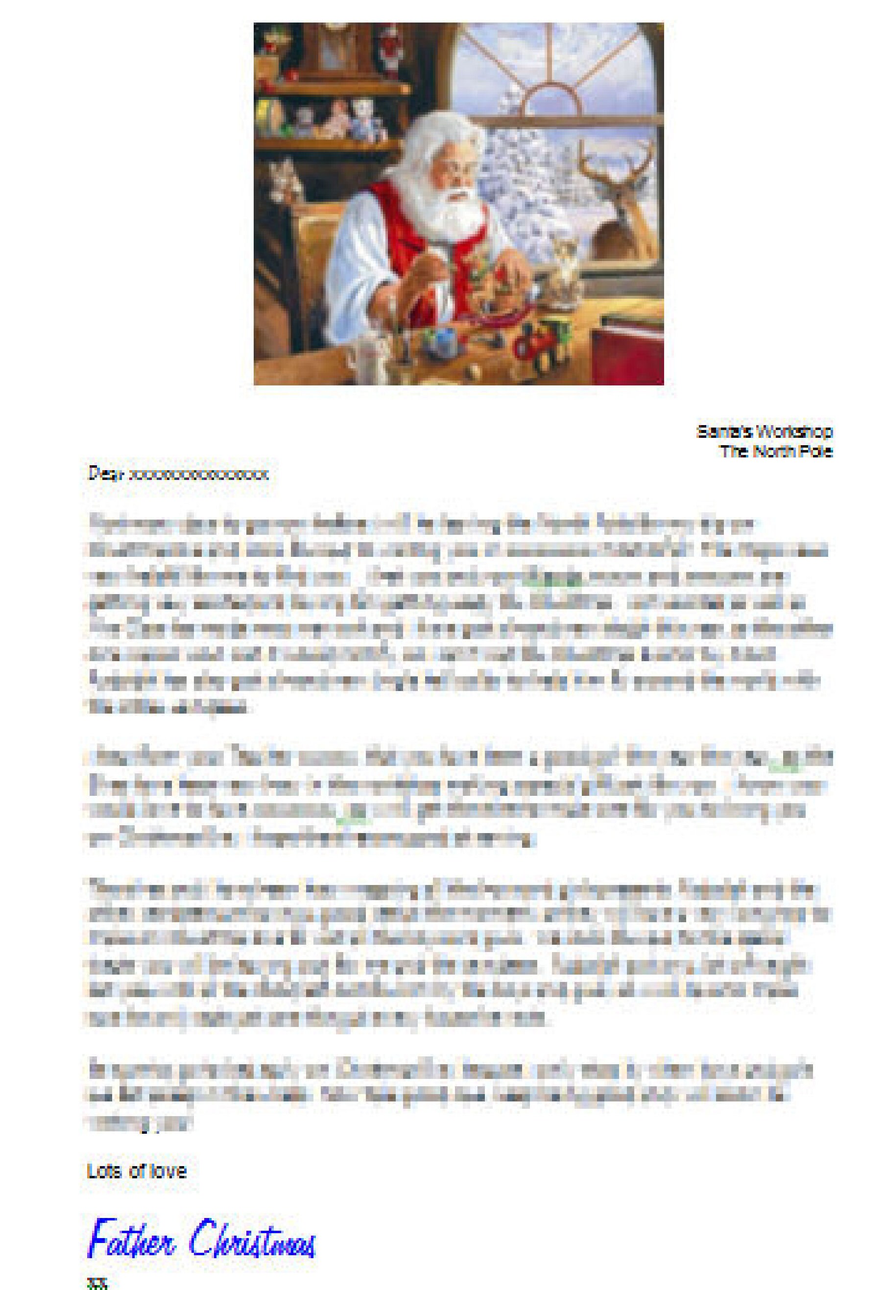Editable Personalised Letter From Santa Print N Cut for Silhouette ...