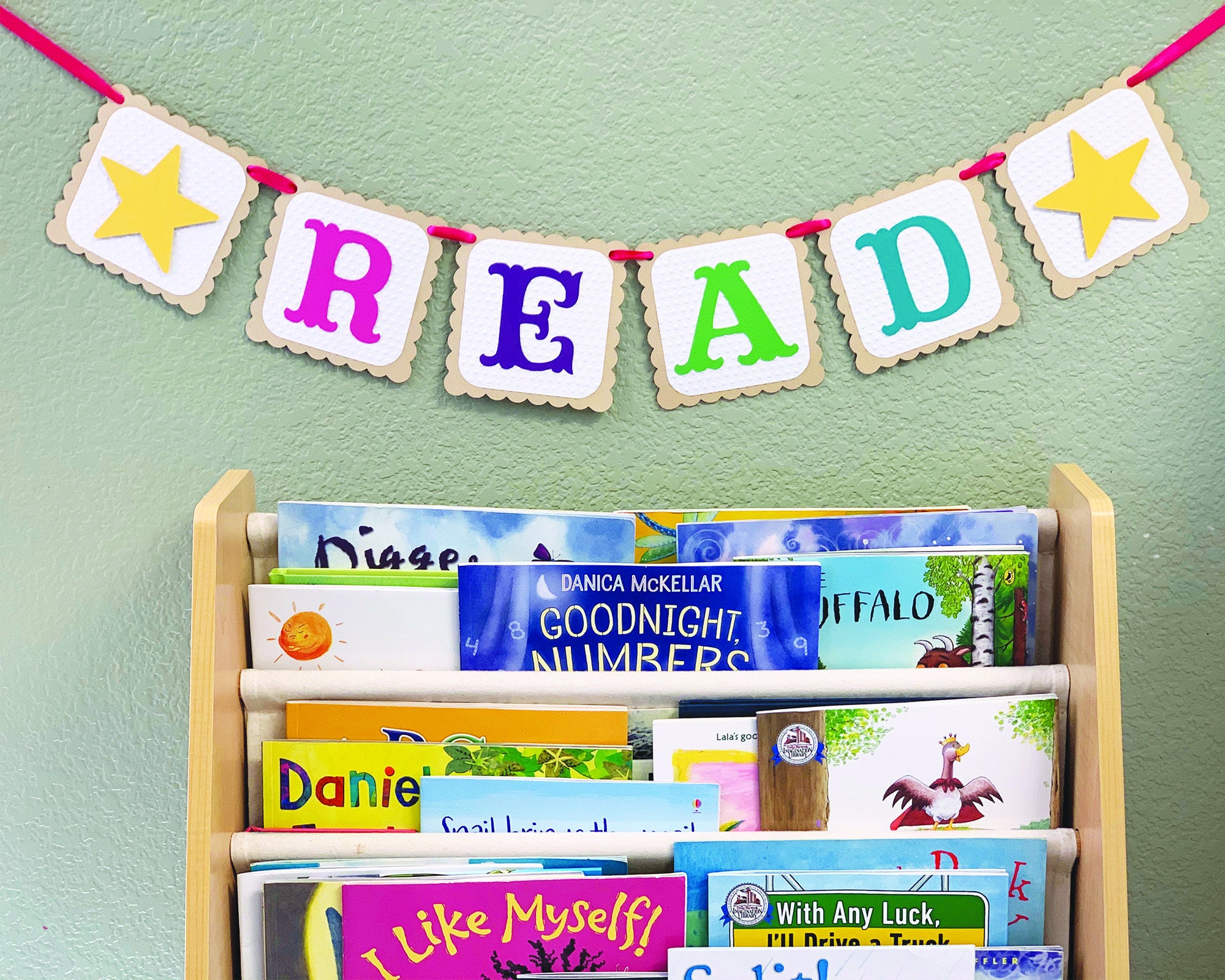 Read Banner for Children's Library Colorful Embossed | Etsy