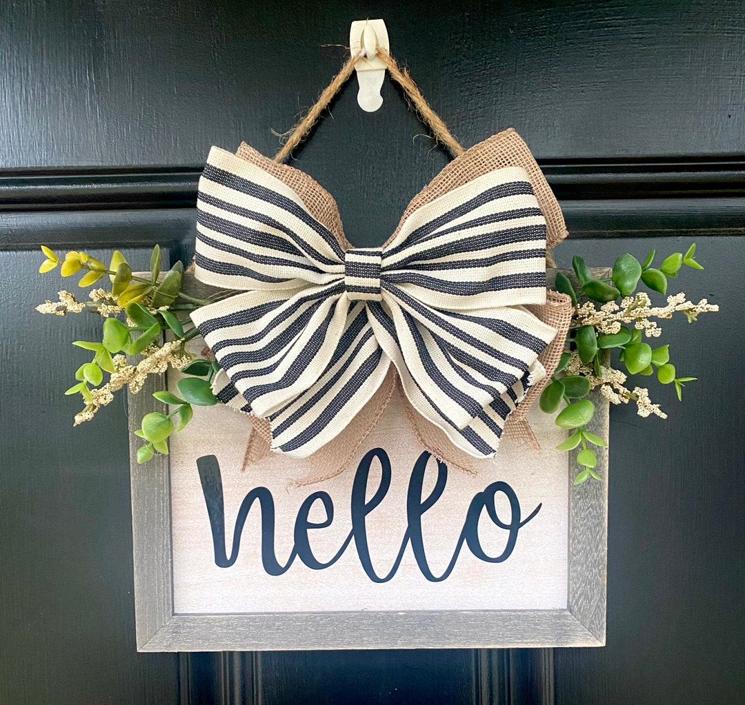 Hello Door Sign - Etsy