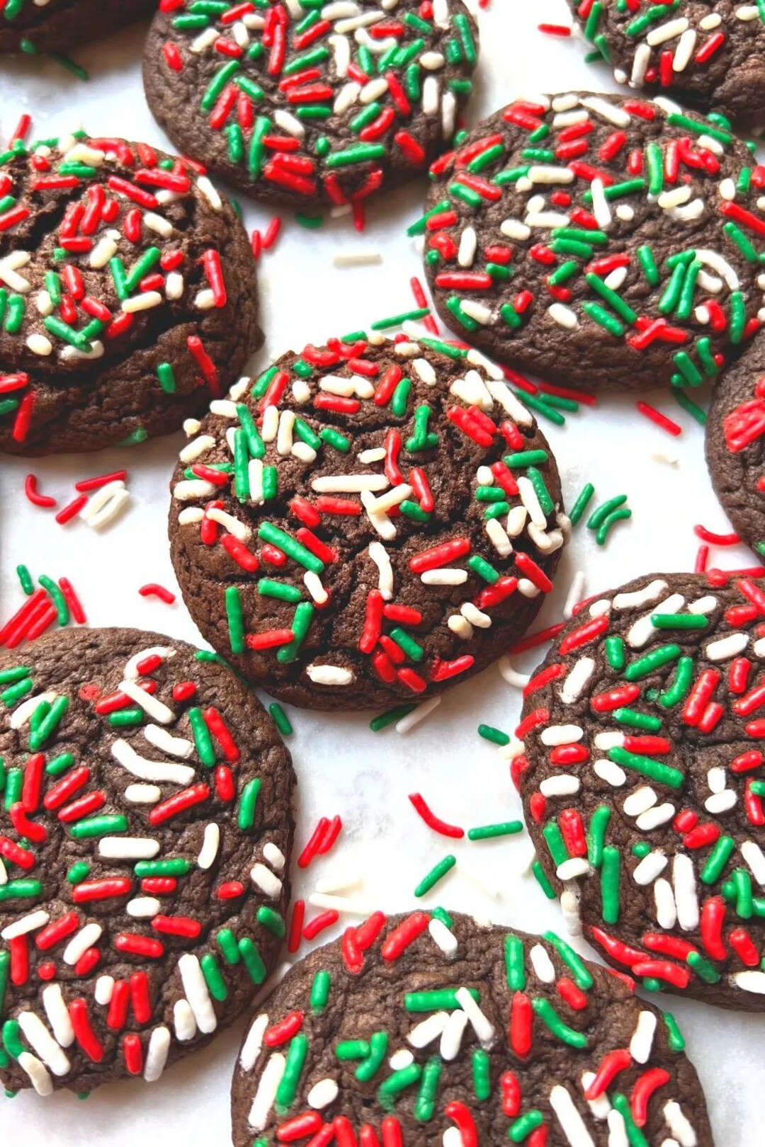 Chocolate Holiday Sprinkle Cookies - Etsy