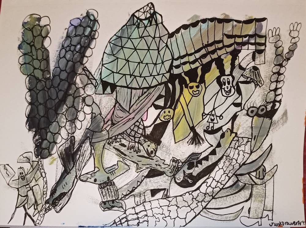 Drawing & Illustration The Path We Follow~ Sketch Book Art~Frameless ...