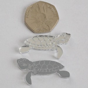Turtle Swimming Mini Craft Sized Acrylic Mirrors 10pk - Etsy