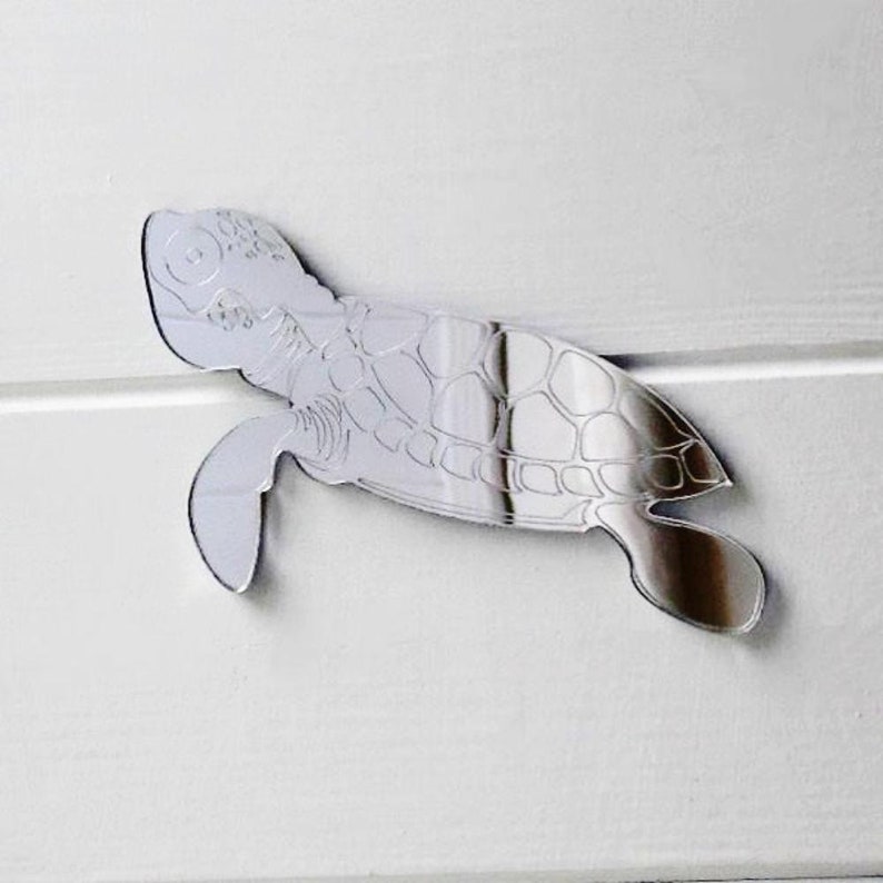 Swimming Turtle Engraved Acrylic Mirror - Etsy