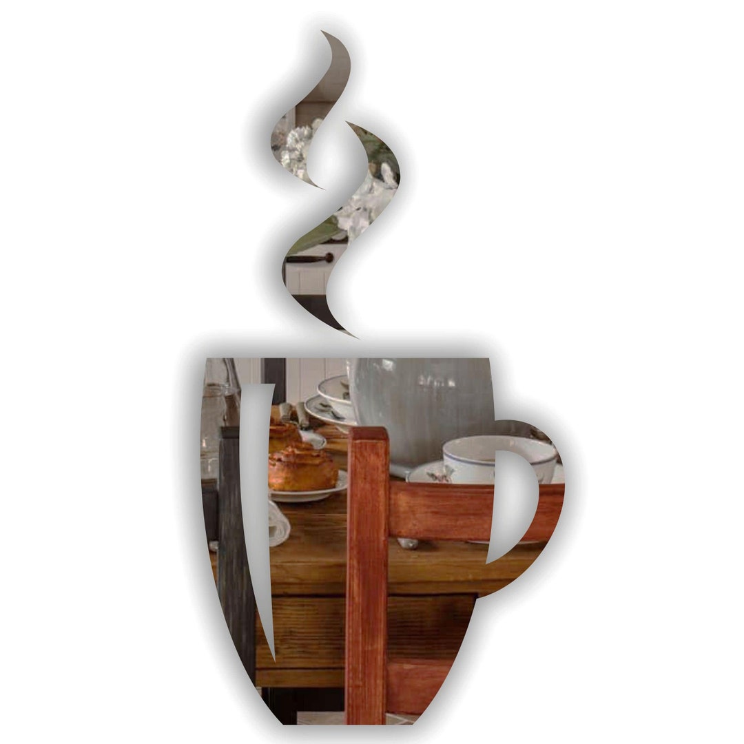 Coffee Mug & Steam Acrylic Mirror - Etsy