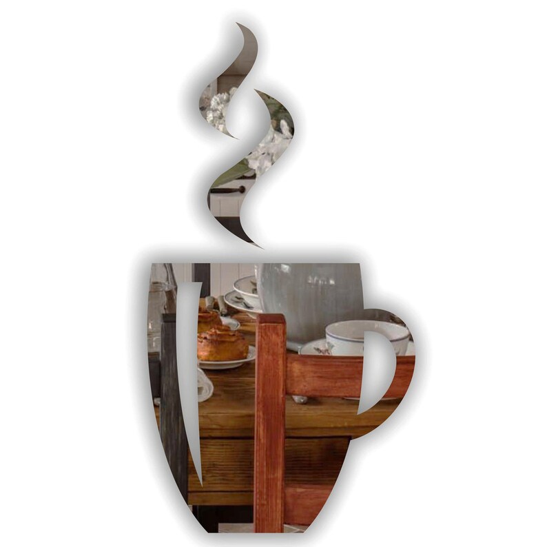 Coffee Mug & Steam Acrylic Mirror - Etsy