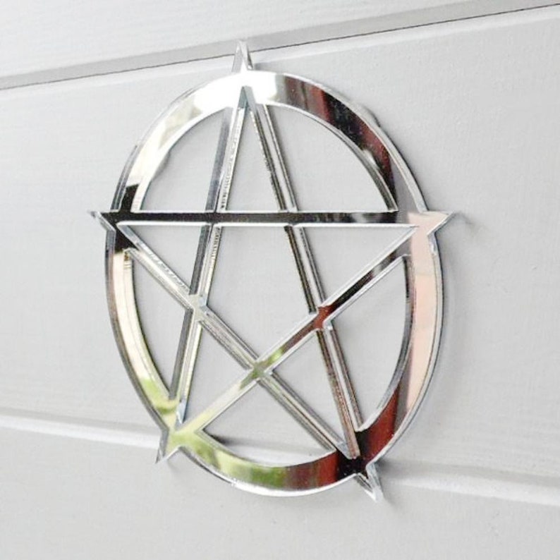 Circled Pentagram Acrylic Mirror - Etsy