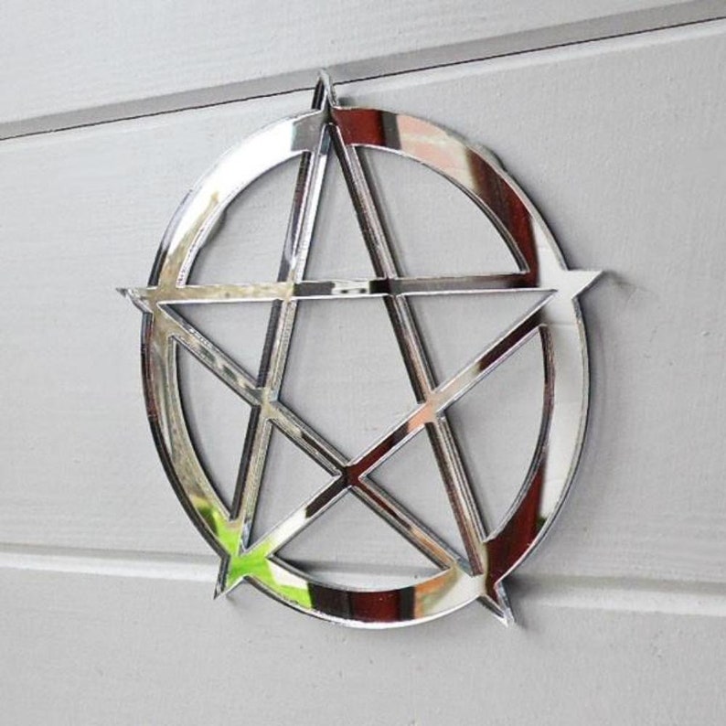 Circled Pentagram Acrylic Mirror - Etsy