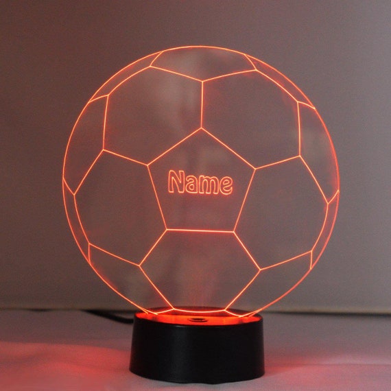Soccer Football Mini LED Acrylic Light Personalised With Any | Etsy