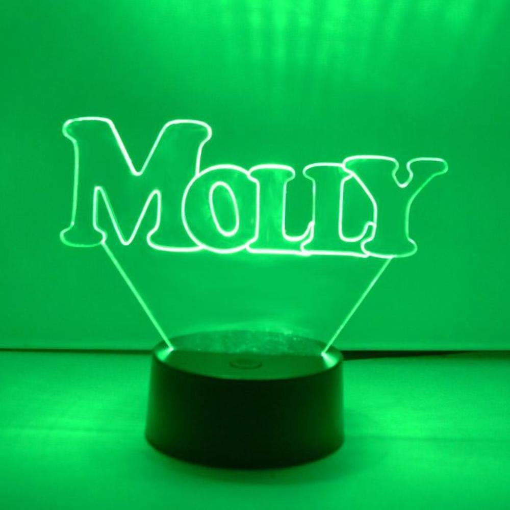 LED Acrylic Light Personalised With Any Name - Etsy UK