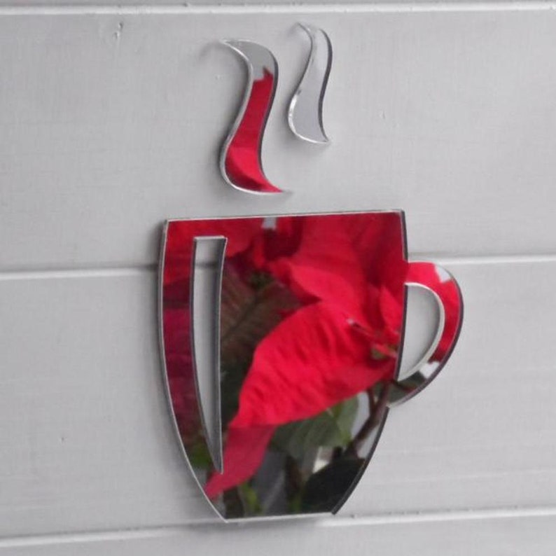 Coffee Mug & Steam Acrylic Mirror - Etsy
