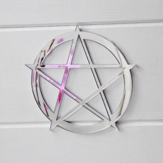 Circled Pentagram Acrylic Mirror | Etsy