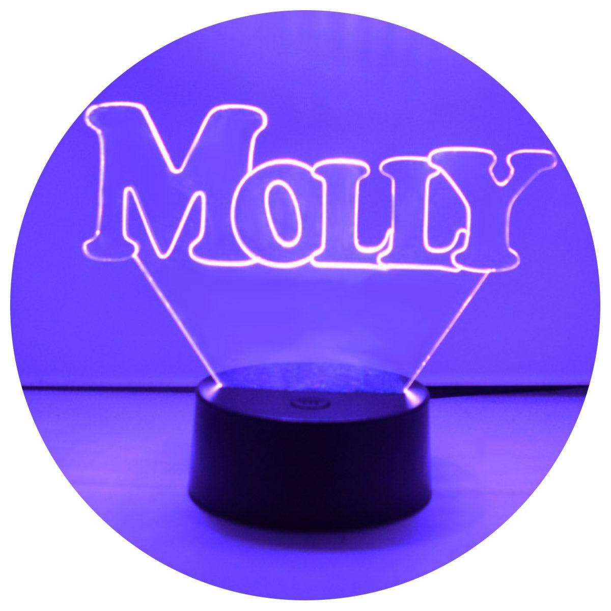LED Acrylic Light Personalised With Any Name - Etsy UK