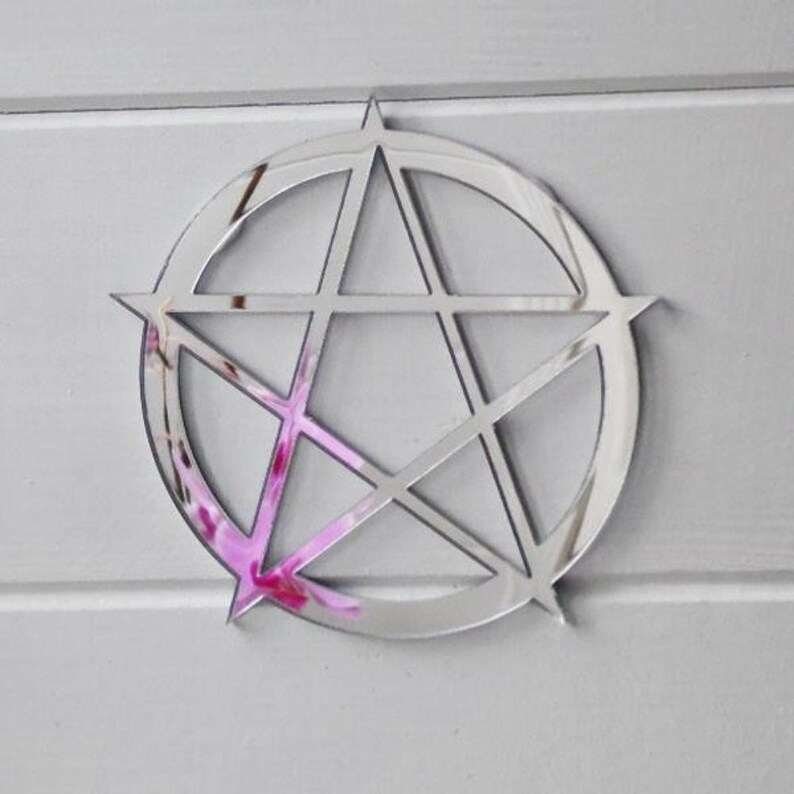 Circled Pentagram Acrylic Mirror - Etsy