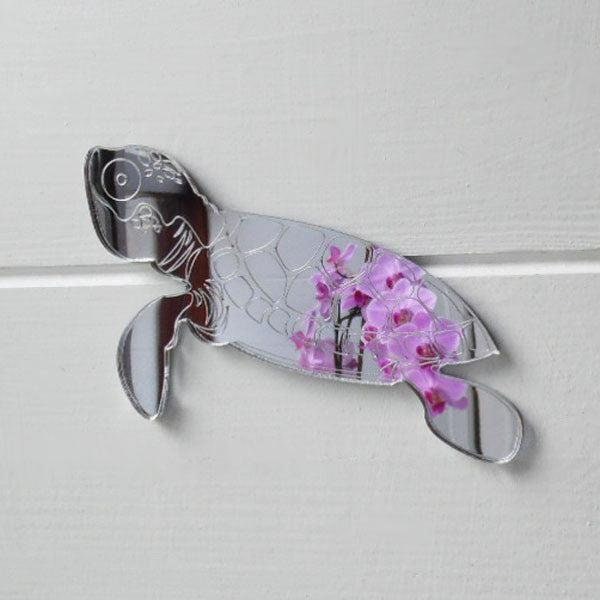 Swimming Turtle Engraved Acrylic Mirror - Etsy