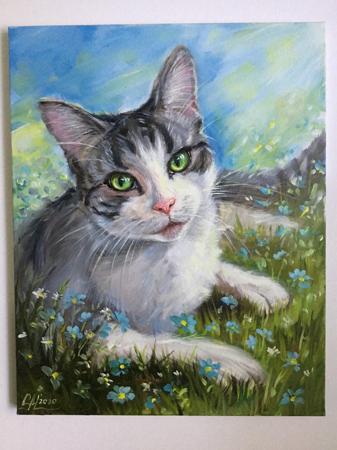 Custom Pet Portrait Art Commission Painting From Photo to Painting on ...