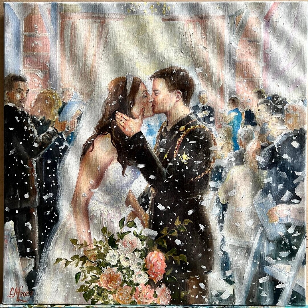 Commission Painting Custom Oil Painting Wedding Painting From Photo to ...