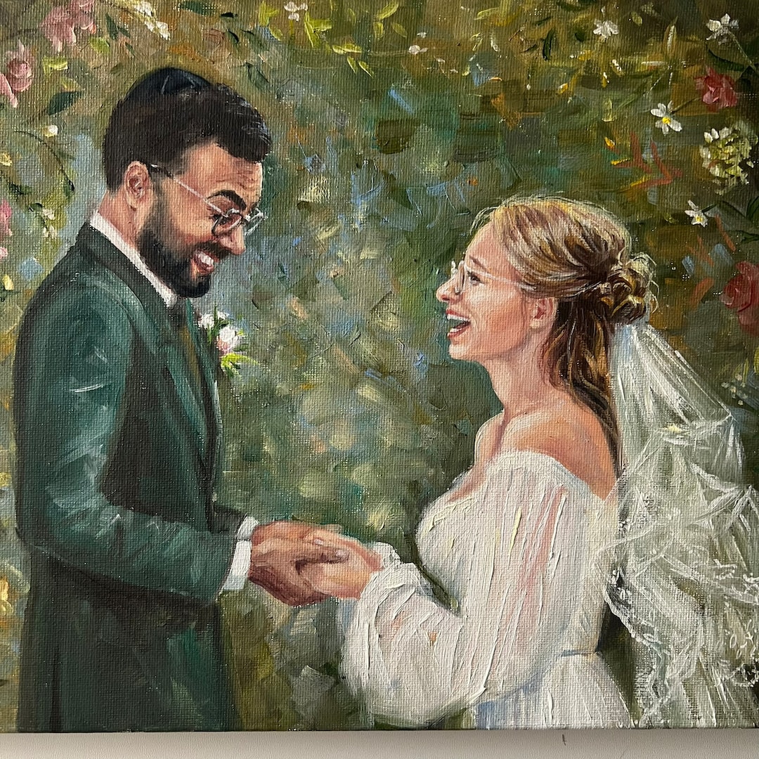 Art Commission Painting Wedding Portrait Painting Canvas Custom Oil ...