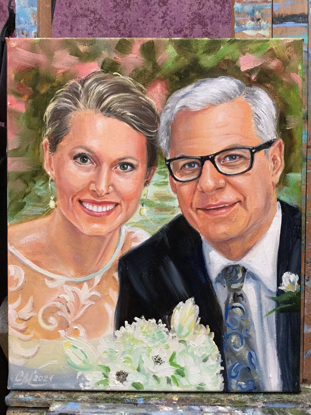 Custom Oil Painting Wedding Painting From Photo Commission Painting on ...