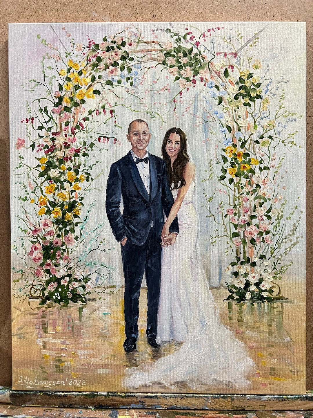 Commission Painting on Canvas Art Wedding Painting Gift Anniversary ...