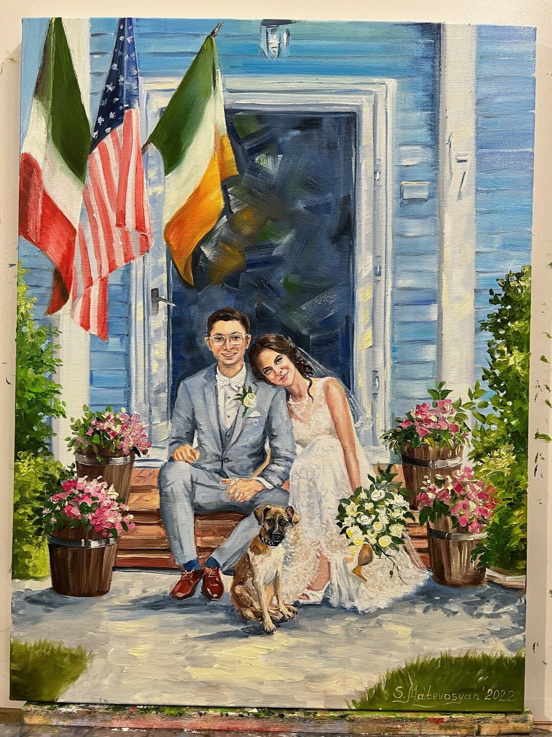 Custom Wedding Painting From Photo Art Commission Painting on - Etsy