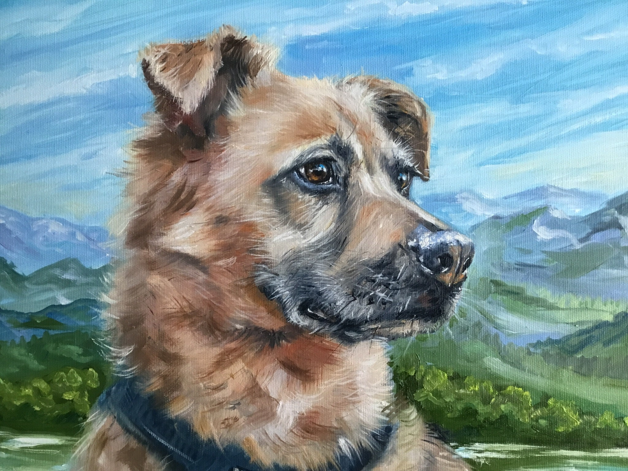 Wall Décor Home & Living Personalized dog Pet Art Custom dog Pet ...