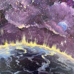 Galaxy Painting Space Art Original Oil Painting on Canvas Celestial Art ...