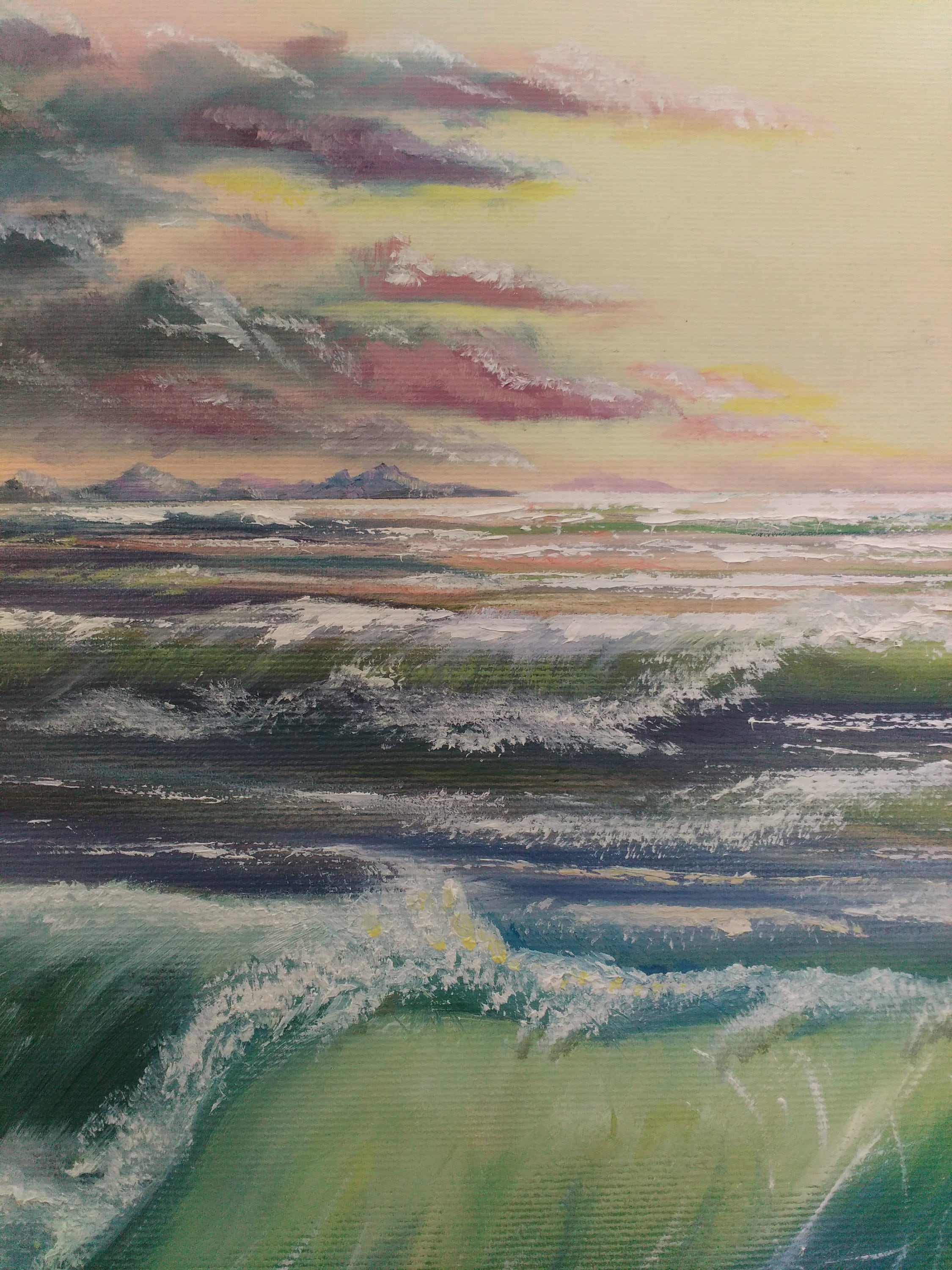Ocean Painting Commission Painting on Canvas Nautical Painting Handmade ...