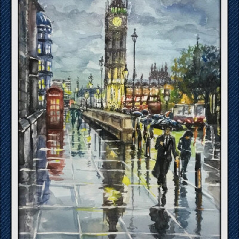 London Watercolor - Etsy