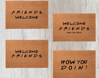 Friends Welcome Mat - Etsy