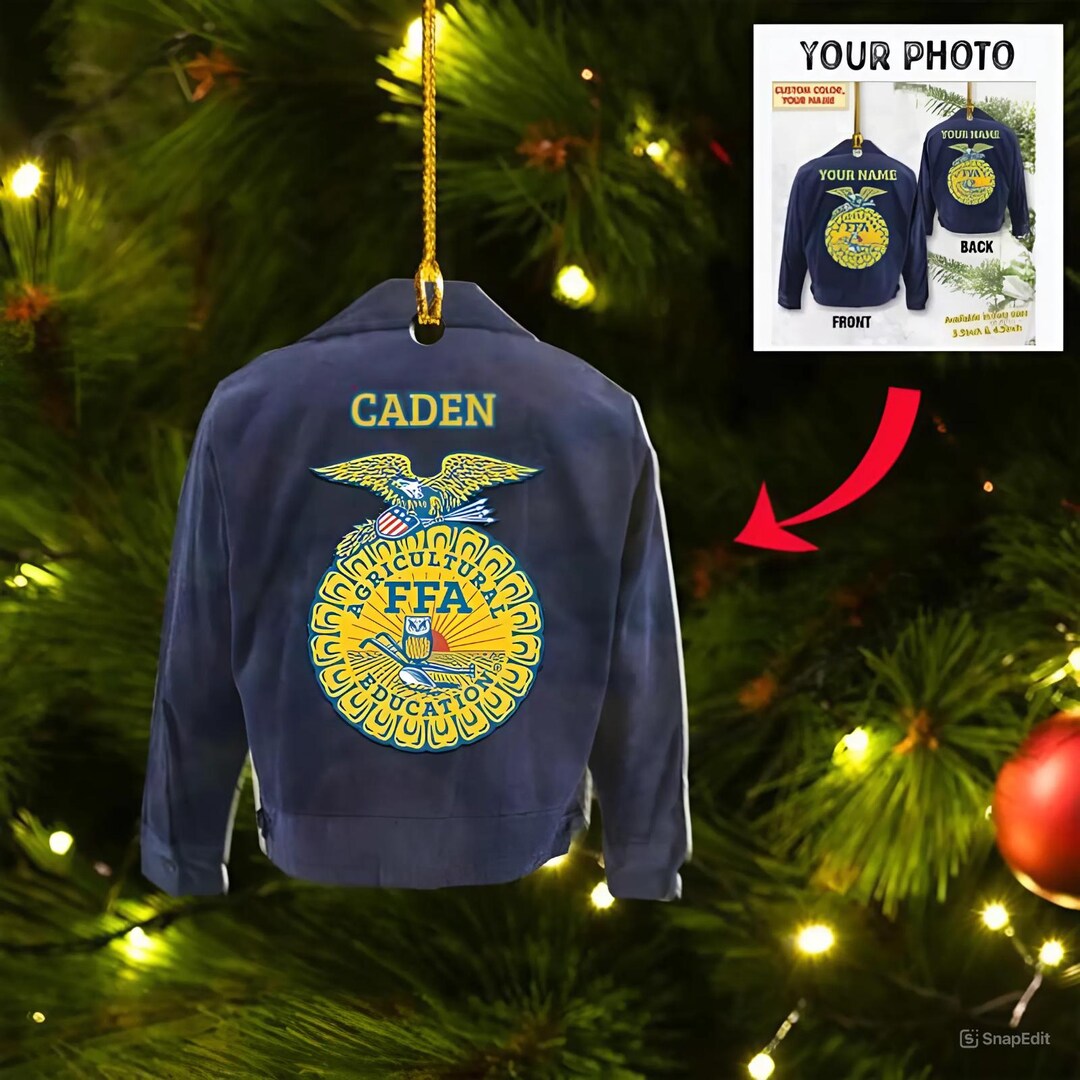 FFA Christmas Ornament, Custom Photo Farmers Suilt Ornament, FFA ...