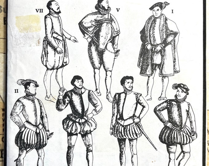Period Patterns 58 Sewing Pattern Mens Elizabethan Garments Doublet ...
