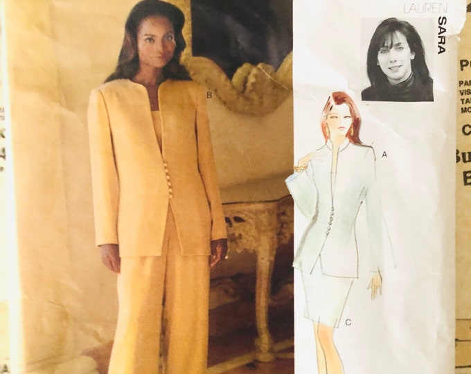 Vogue 1548 Suit Sewing Pattern Vintage Skirt Pants Jacket Wide Legged ...