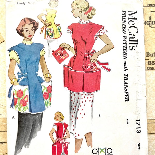 1950s Apron Pattern - Etsy