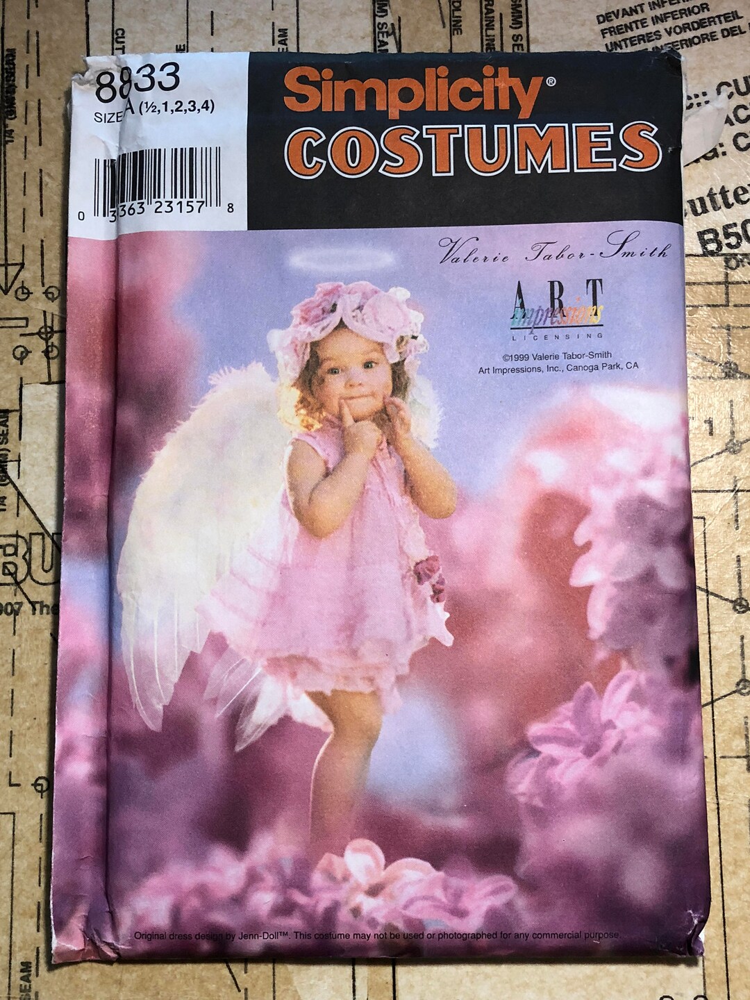 Simplicity 8833 Toddler Costume Pattern Fairy Angel Wings Ruffle ...