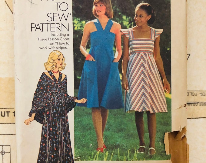 Vintage Women's Sewing Pattern Size 13 14 Junior Misses Simplicity 7332 ...