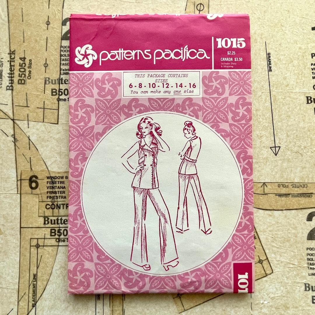 Patterns Pacifica 1015 70s Pant Pattern Flared Bellbottom Pants and ...