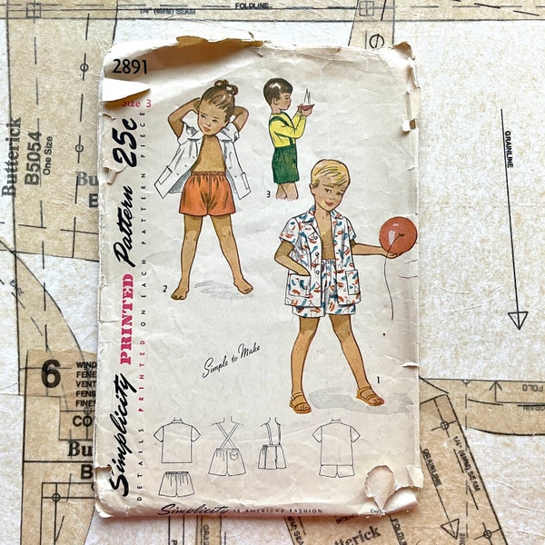 1950s Beach Wear Sewing Pattern - Etsy