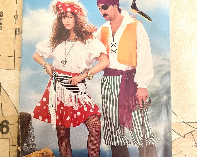 Butterick 6731 Pirate Costume Sewing Pattern Pirate Wench Pants Skirt ...