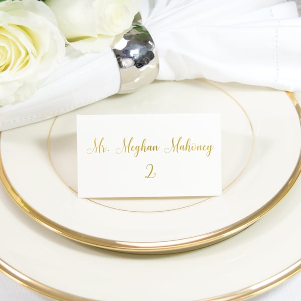 Folded Wedding Ivory Place Cards - Etsy