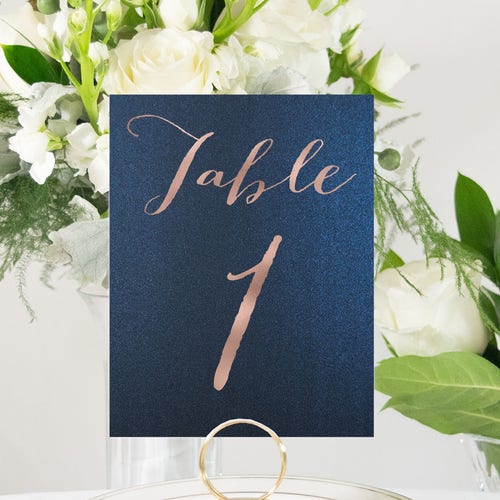 Rose Gold Table Numbers Wedding Table Numbers Rustic Table - Etsy