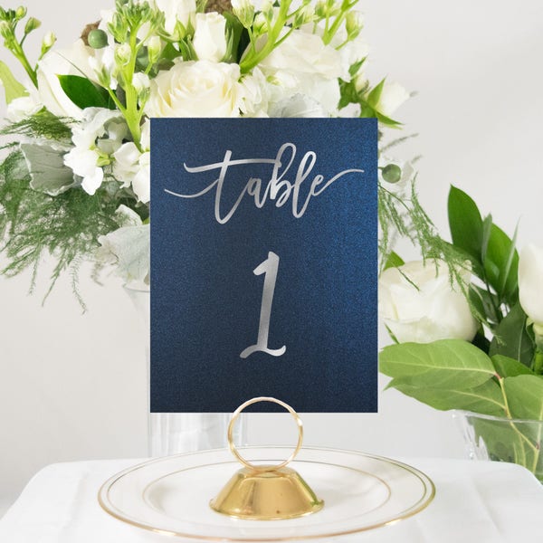 Navy Table Numbers - Etsy